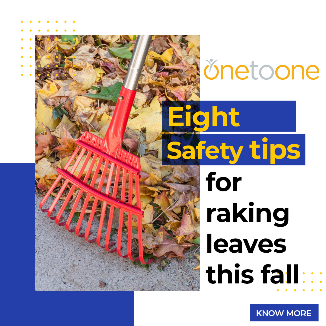 8 Safety tips for raking leaves this fall | One to One Wellness in ...